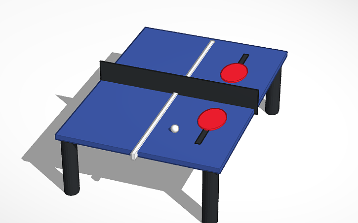 3D design mesa de ping pong | Tinkercad