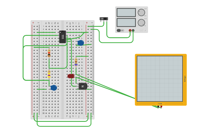 Circuit Design 555 Timer Tinkercad