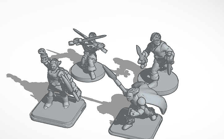3d Design 4 Dandd Figures Tinkercad
