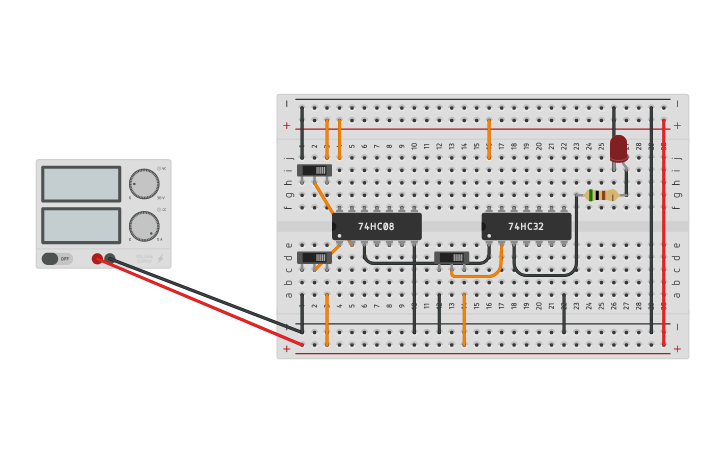 Circuit design Circuito Lógico Combinacional - Leonardo Domingos AUT T-1 - Tinkercad