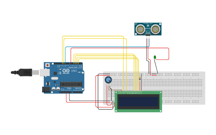 Circuit Design Copy Of Car Parking System Using Arduino Tinkercad