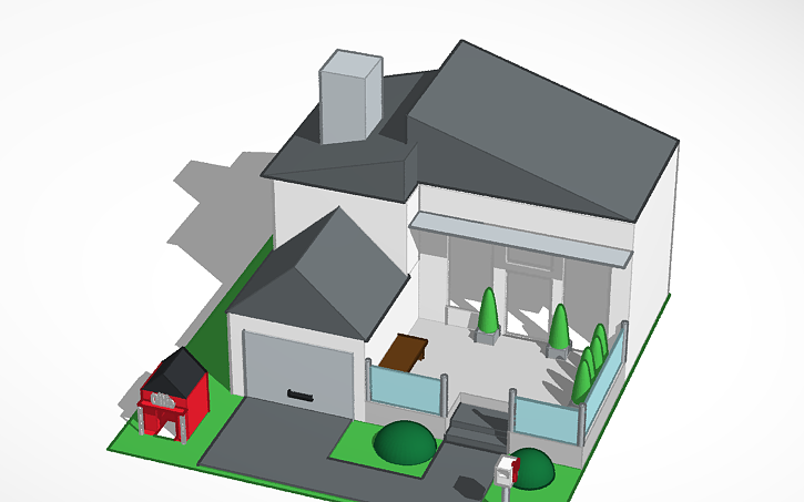 3D design Modern House | Tinkercad