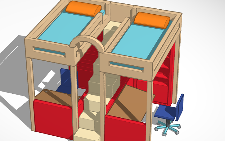 3D design Awesome KIDs room - Tinkercad