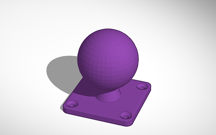 3D design 1.5" ball mount | Tinkercad