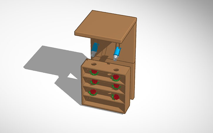 3D design plants bookcase | Tinkercad