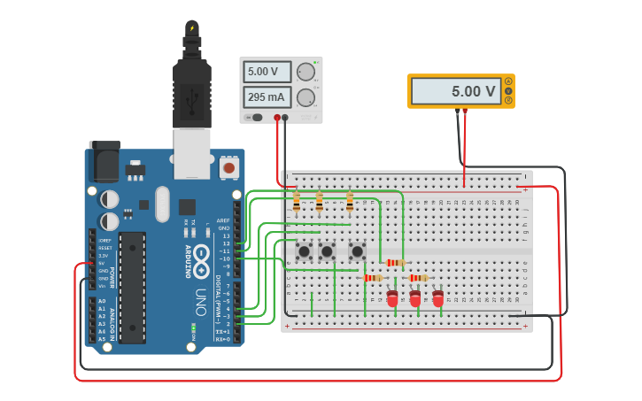 Circuit Design Actividad Arduino 1 Tinkercad