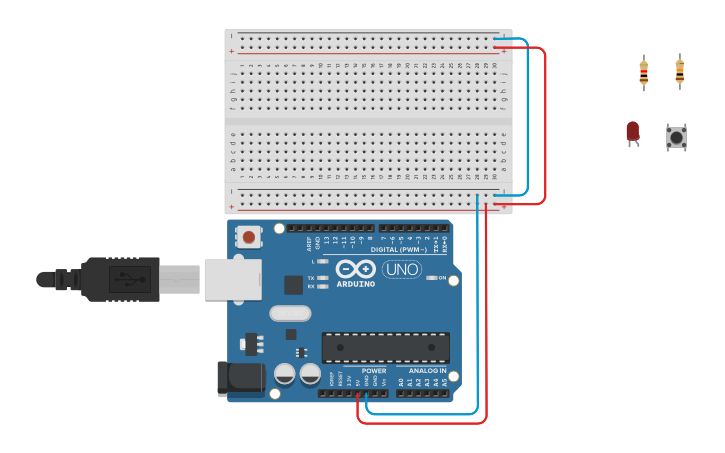 Circuit design Power Rails - Template - Tinkercad