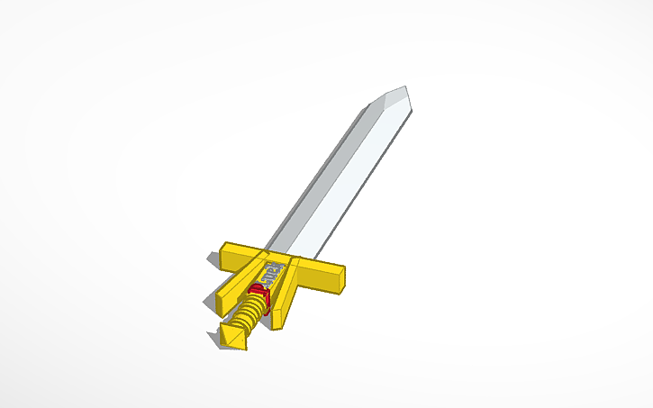 3D design Luck/Pluck sword - Tinkercad