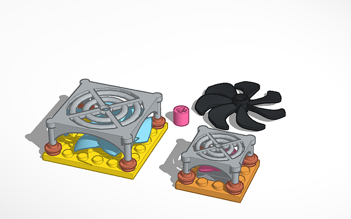 3D design Lego compatible 4x4, 6x6 Fan Grill | Tinkercad