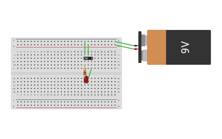 Circuit design Simple on off led | Tinkercad