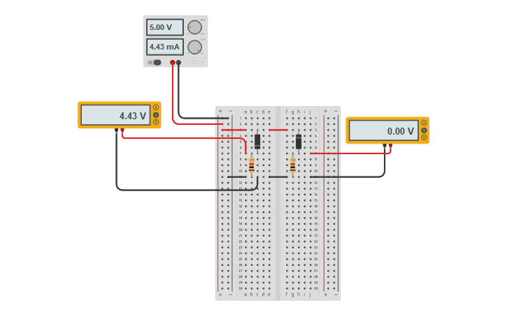 Circuit design Laboratorio 1 Elka Ejercicio 2 - Tinkercad
