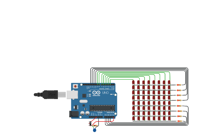 Circuit design multiplexing - Tinkercad