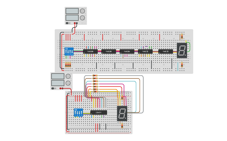 Circuit design Decoder - Tinkercad