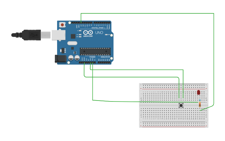 Circuit design Reset button - Tinkercad
