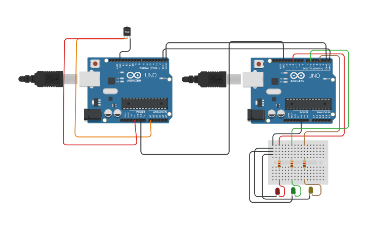 Circuit Design Serial Communication Tinkercad