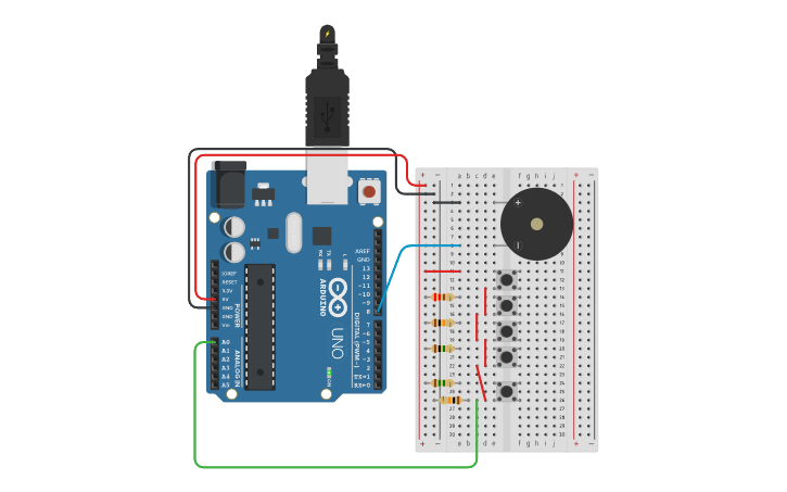 Circuit Design Project 7 Keyboard Instrument Tinkercad