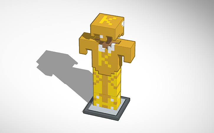 3D design Minecraft Armor Stand With King's Armor - Tinkercad