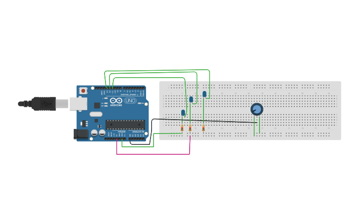 Circuit design THREE LED -Brightness control with a Single ...
