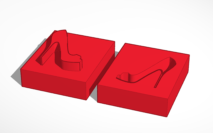 3D design High Heel Mold and Stamp | Tinkercad