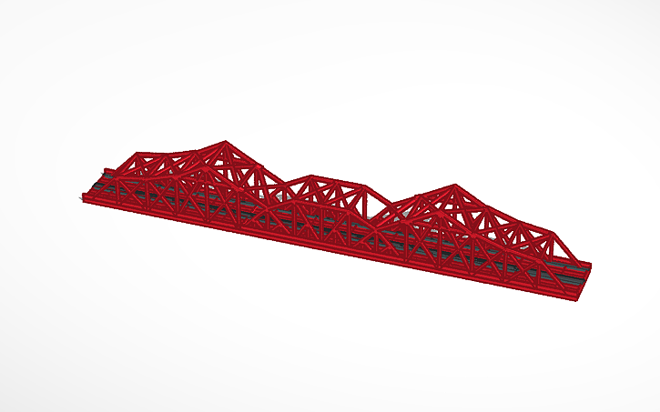 3D design Truss Bridge #3 N-Scale - Tinkercad