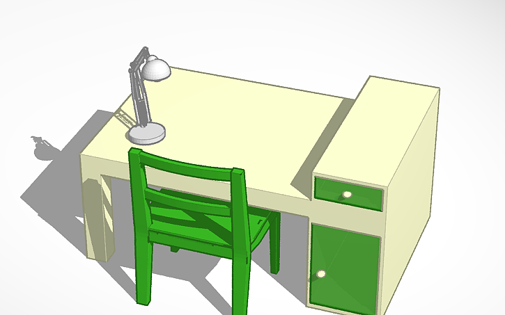 3D design Study Table (2) - Tinkercad