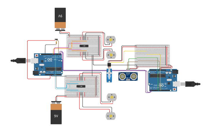 Circuit design Motor DC - Tinkercad