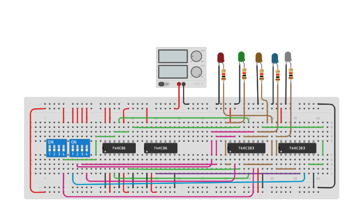 Circuit Design 4 Bit Bcd To Binary Code Convertor Tinkercad