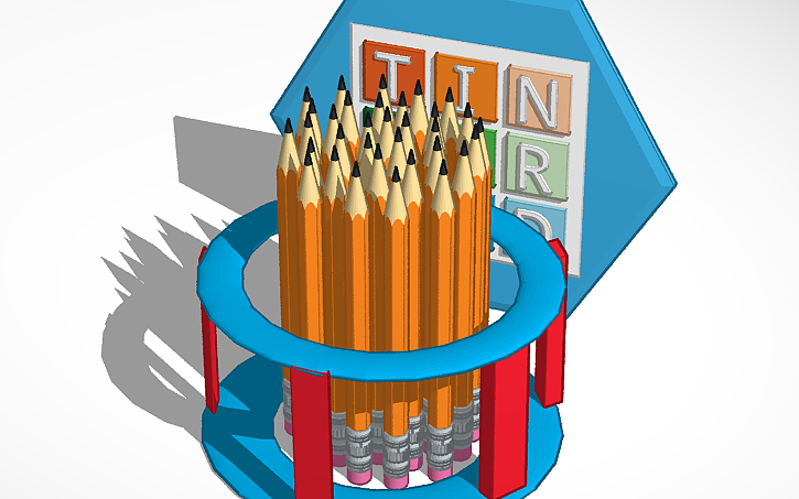 3D design Pencil stand | Tinkercad