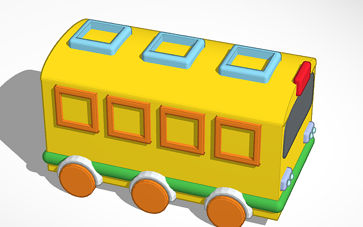 3D design bus car | Tinkercad