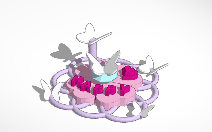 3D design butterfly | Tinkercad