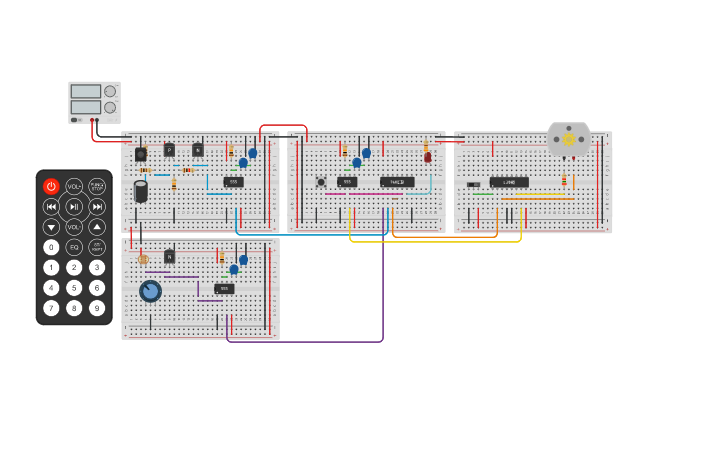 Circuit design Automatic Curtain System - Tinkercad