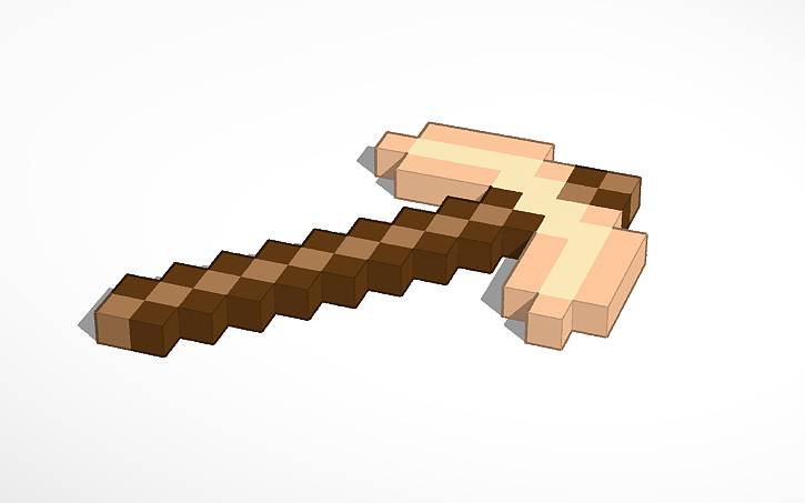 3D design Lemon And Orange Minecraft Pickaxe - Tinkercad