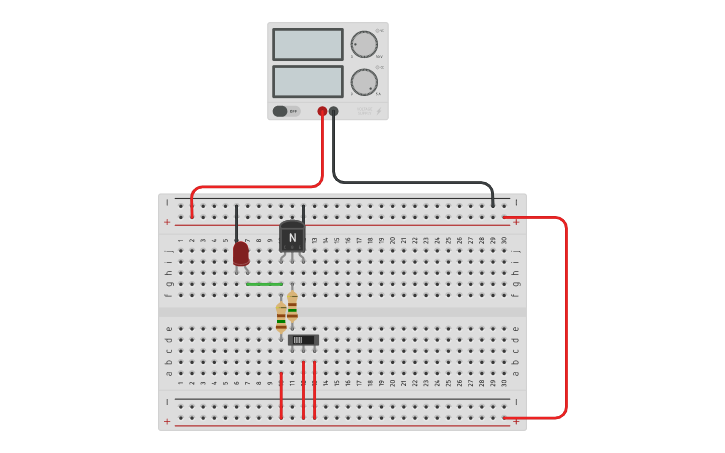 Circuit design NOT Gate | Tinkercad