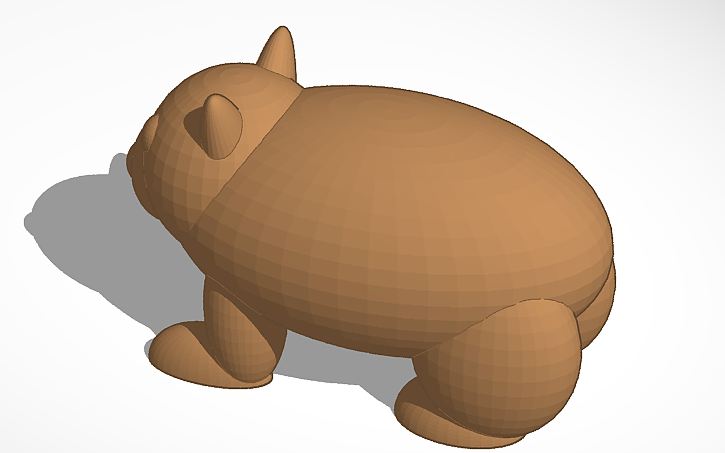 3D design wombat - Tinkercad