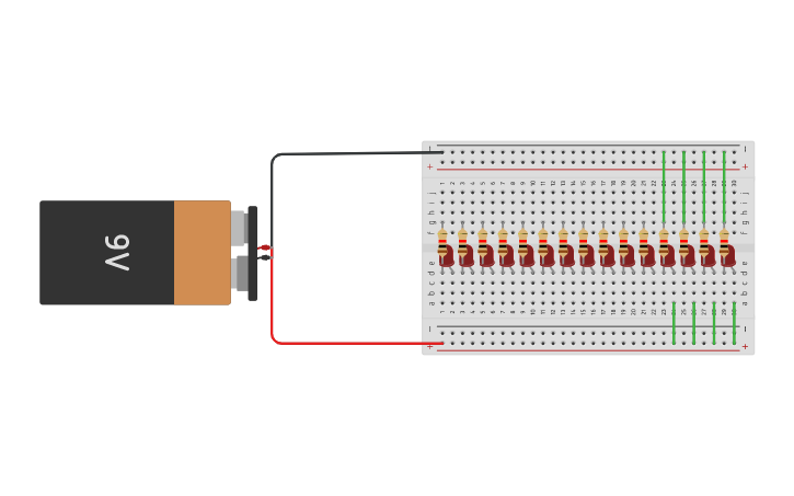 Circuit Design Circuito Paralelo Con 15 Leds Arias Ardila Nicol 905 Tinkercad
