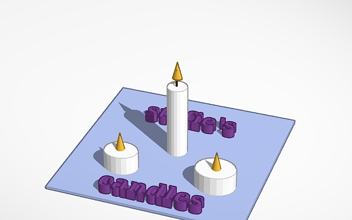 3D design Stefie - Candles - Tinkercad