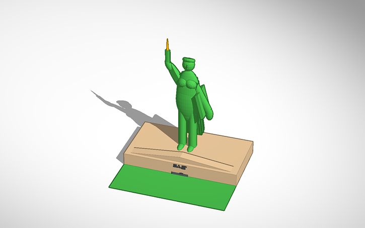 3D design Statue of liberty - Tinkercad