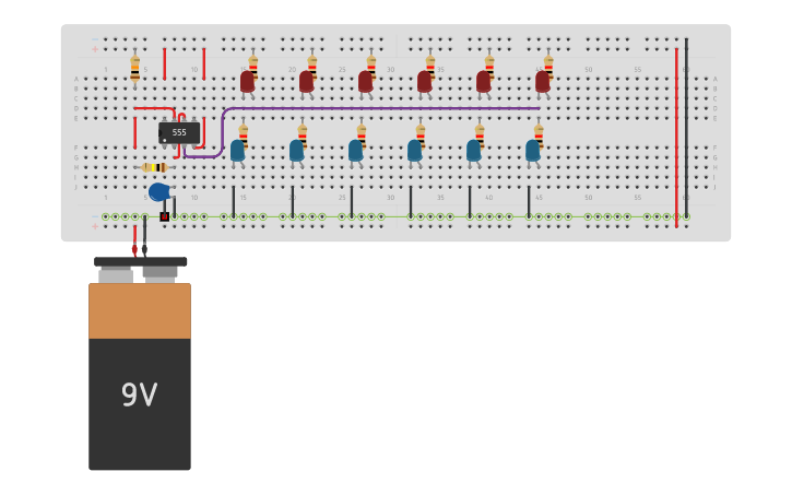 Circuit design Group 3 - Bike Flashing LED Lights | Tinkercad
