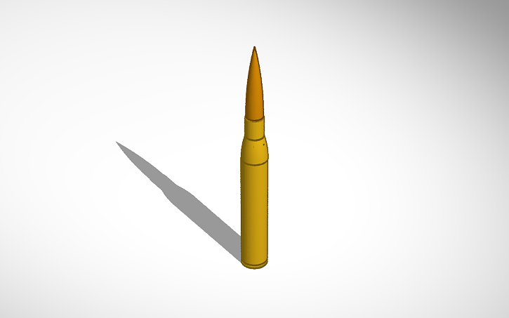 3D design .50 BMG Cartridge - Tinkercad