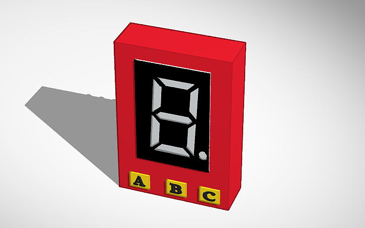 3d Design Display 7 Segmentos Tinkercad