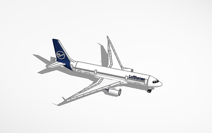 3D design A350-900 - Tinkercad