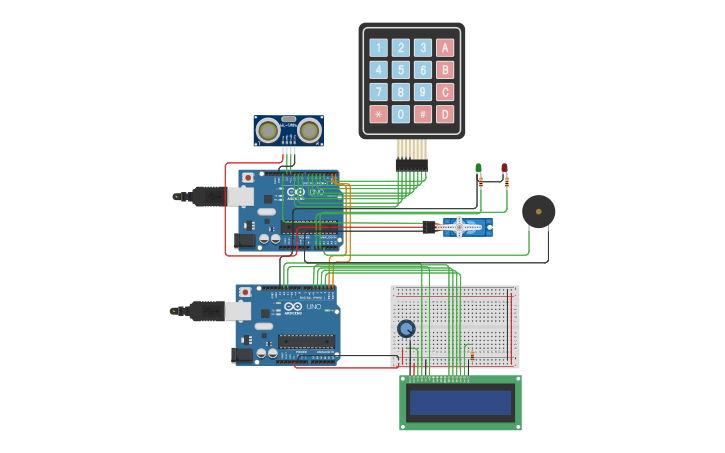 Circuit design Final project: Alarm keypad | Tinkercad