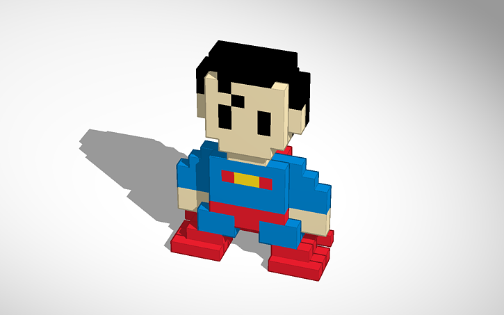 3D design Superman Pixel Art BRANDONROWLAND22 | Tinkercad