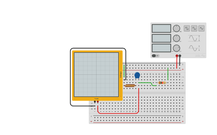 Circuit design Series RLC circuit - phase 1 | Tinkercad Circuit design Series RLC circuit - phase 1 | Tinkercad