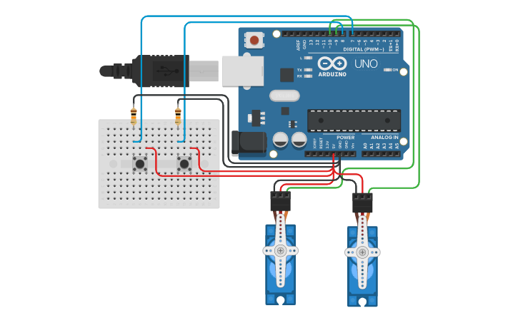 Circuit Design Servo With Custom Speed Tinkercad