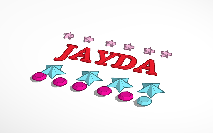 3D design JAYDA'S NAME PLATE | Tinkercad
