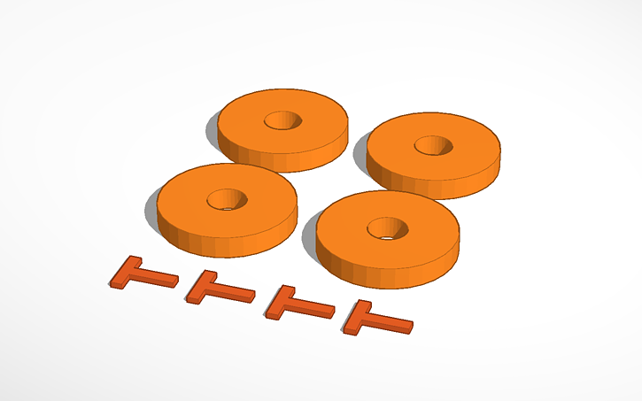 3D design Deluxe Catapult Wheels PRINT - Tinkercad