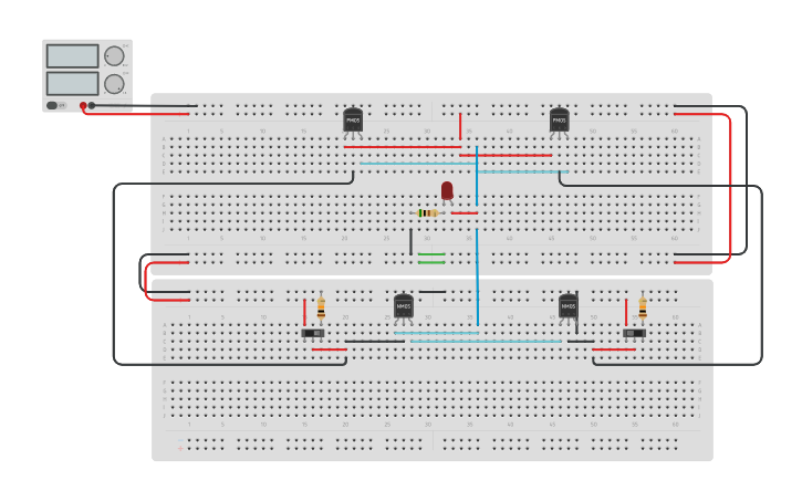 Circuit design Circuito Porta NAND | Tinkercad