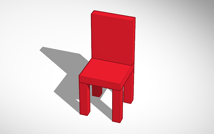 3D design Simple Chair - HO SCALE - Tinkercad