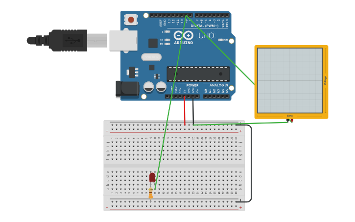 Circuit design PWM simple - Tinkercad